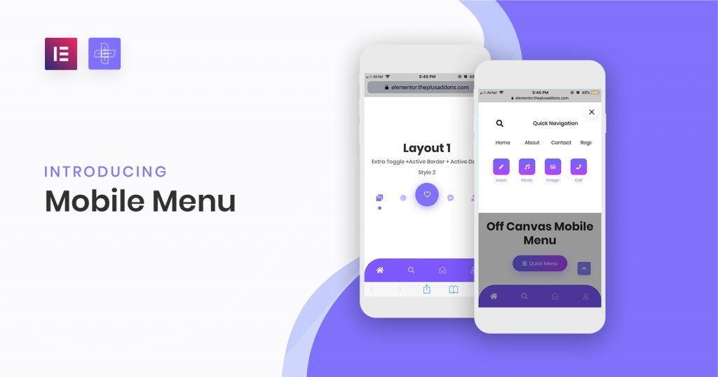 Mobile Menu for Elementor (Fixed Bottom Menu)