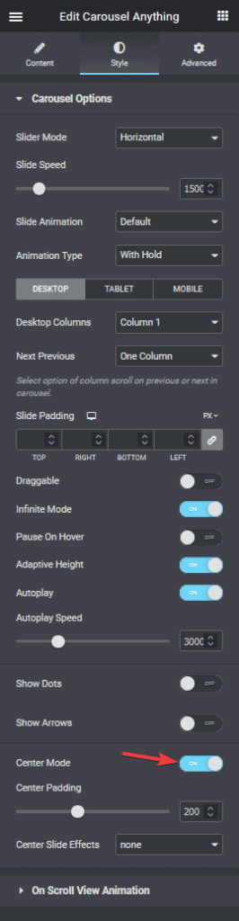 How to increase the size of Center slide in Elementor Carousel? | The Plus Addons for Elementor