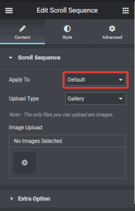 Scroll Sequence Elementor Widget Settings Overview | The Plus Addons for Elementor
