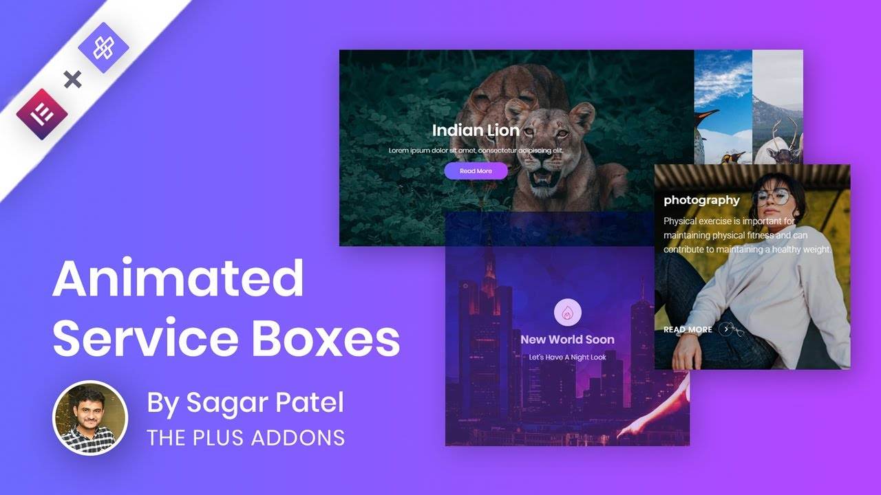 How to use Animated Service Boxes of The Plus Addons for Elementor ...
