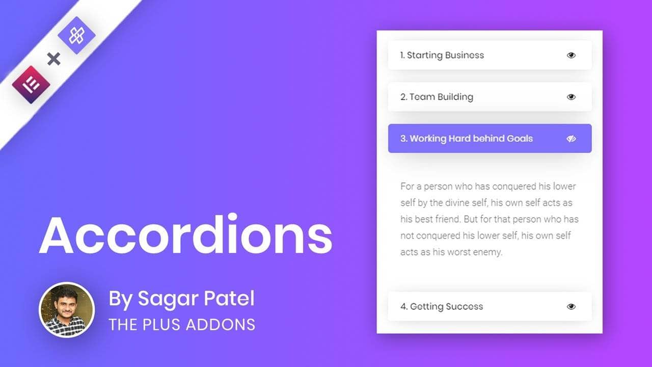 How to create amazing accordions using Widget for The Plus Addons for Elementor? [Video Tutorial]