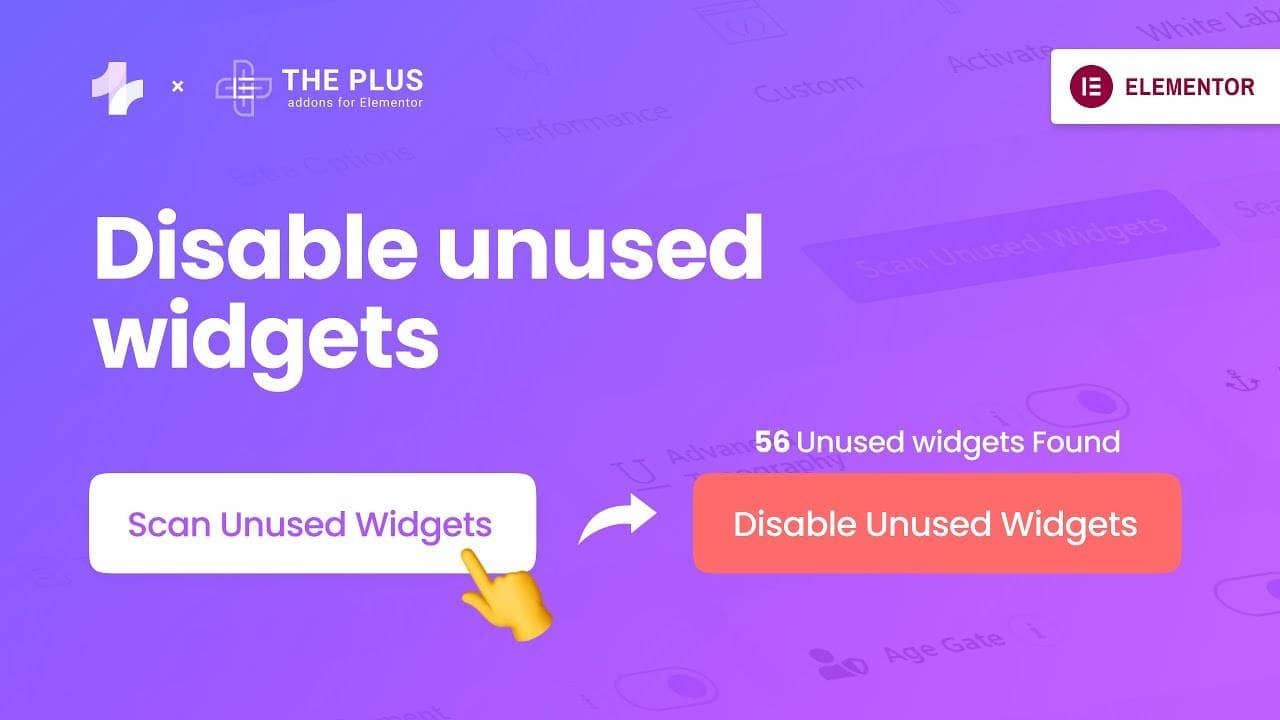 How to Disable Unused Elementor FREE & PRO Widgets in One Click | Remove unused CSS & JS [Video ...