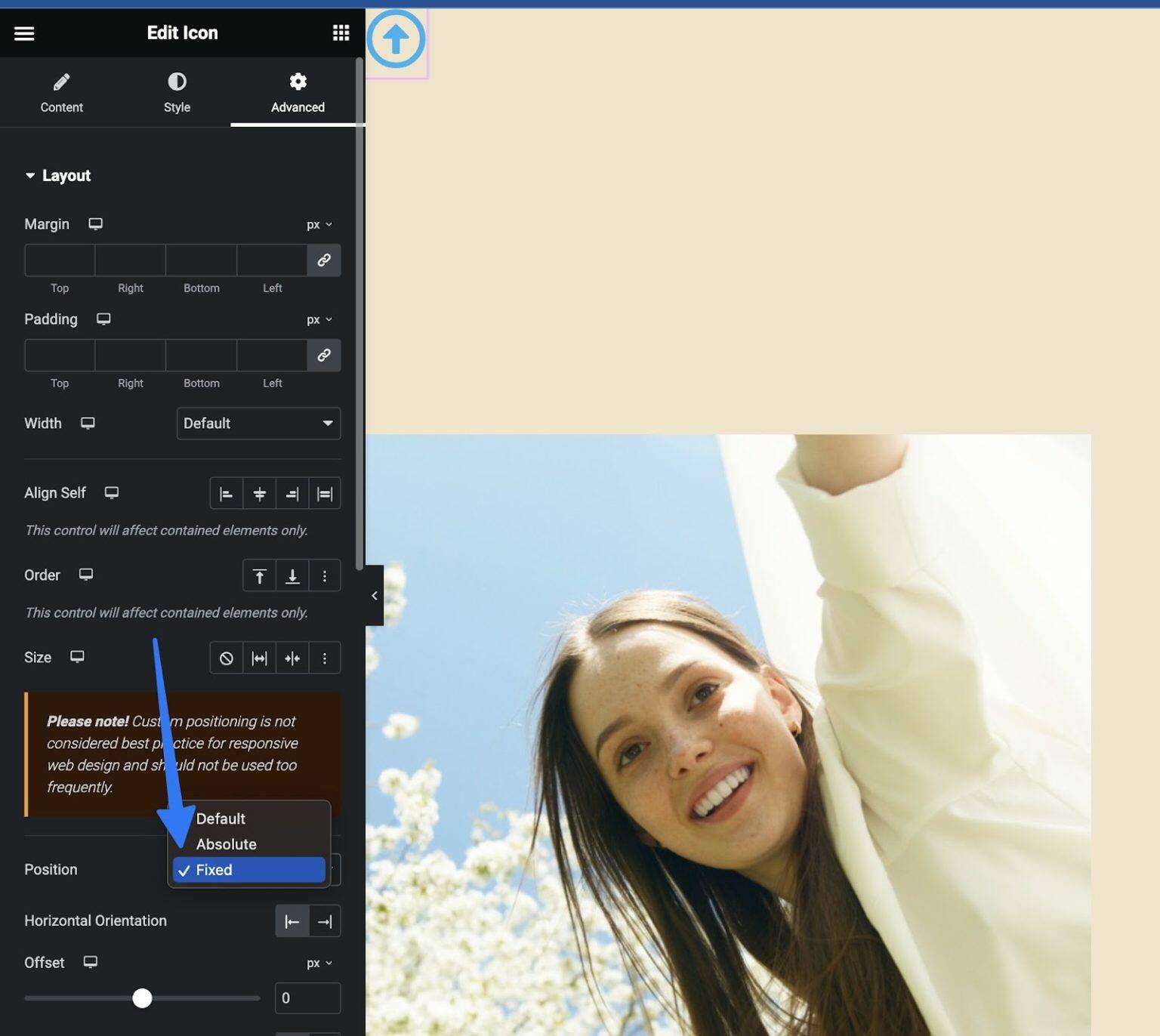How To Create Scroll Back To Top Button In Elementor