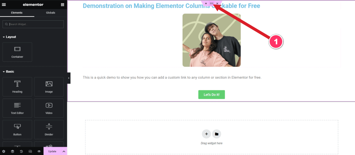 How to Make Elementor Columns & Containers Clickable for Free?