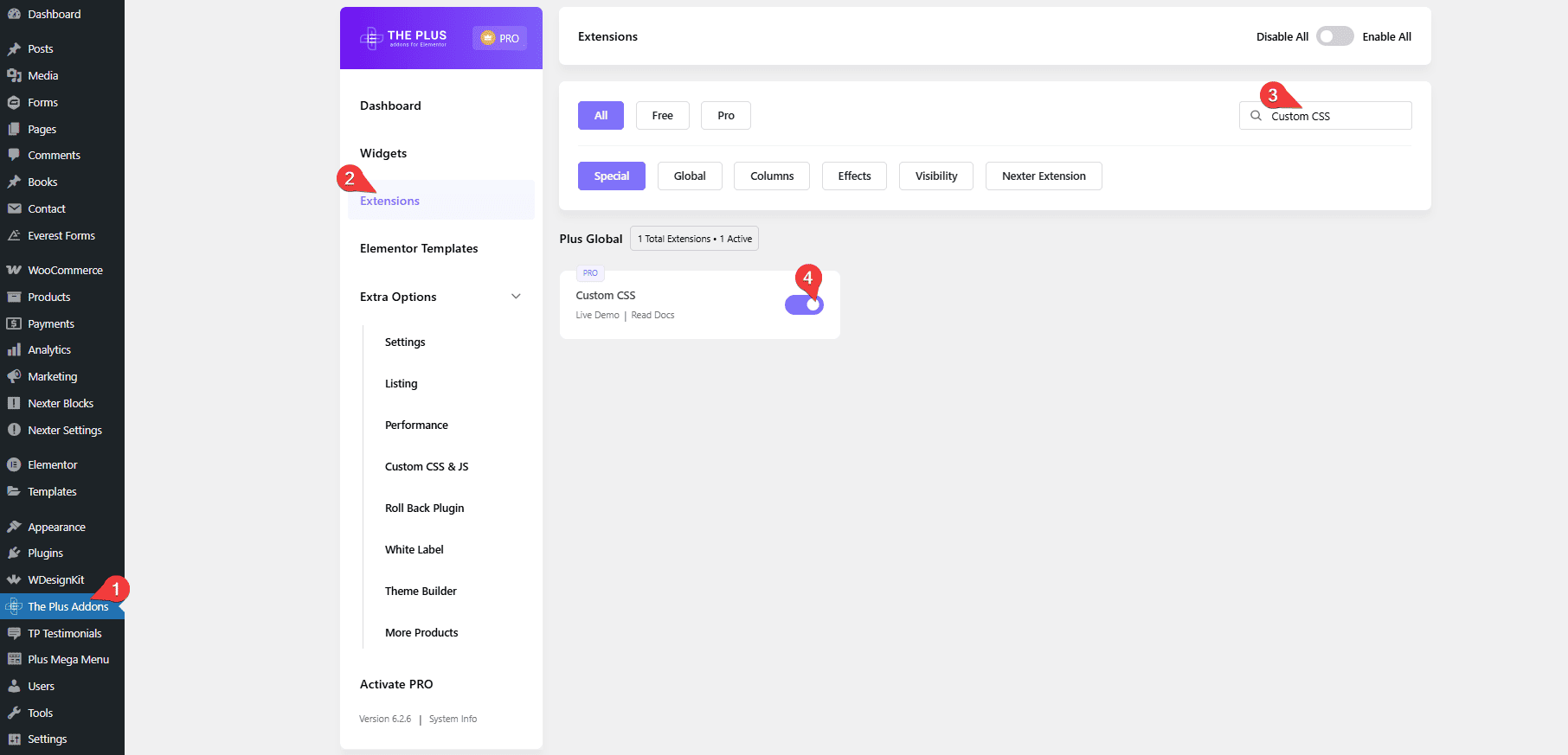 How To Add Custom Css To Elementor Columnsection Or Widget The Plus