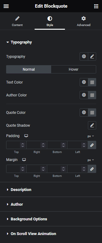 Blockquote Widget: Settings Overview | The Plus Addons for Elementor