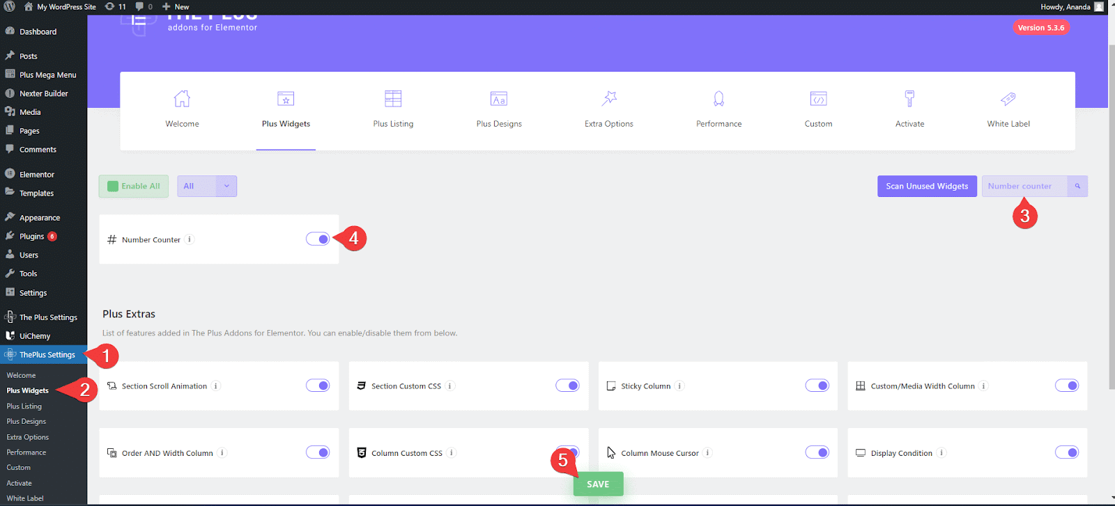 Number Counter Settings Overview The Plus Addons For Elementor