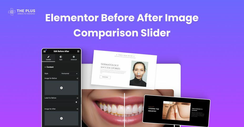 Before After Image Comparison Slider | The Plus Addons for Elementor