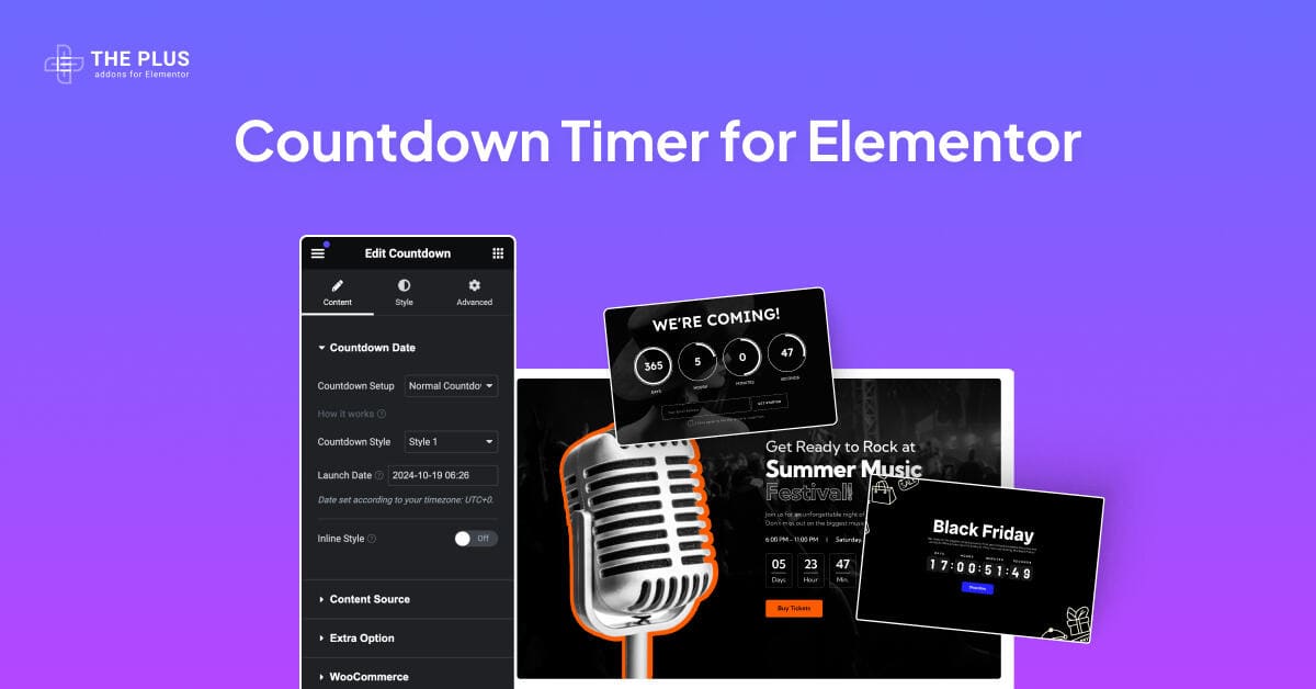 Countdown Timer for Elementor | The Plus Addons for Elementor