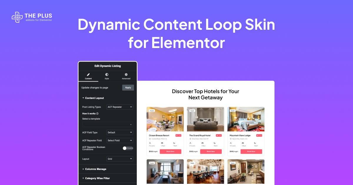 Dynamic Content Loop Skin Builder for Elementor